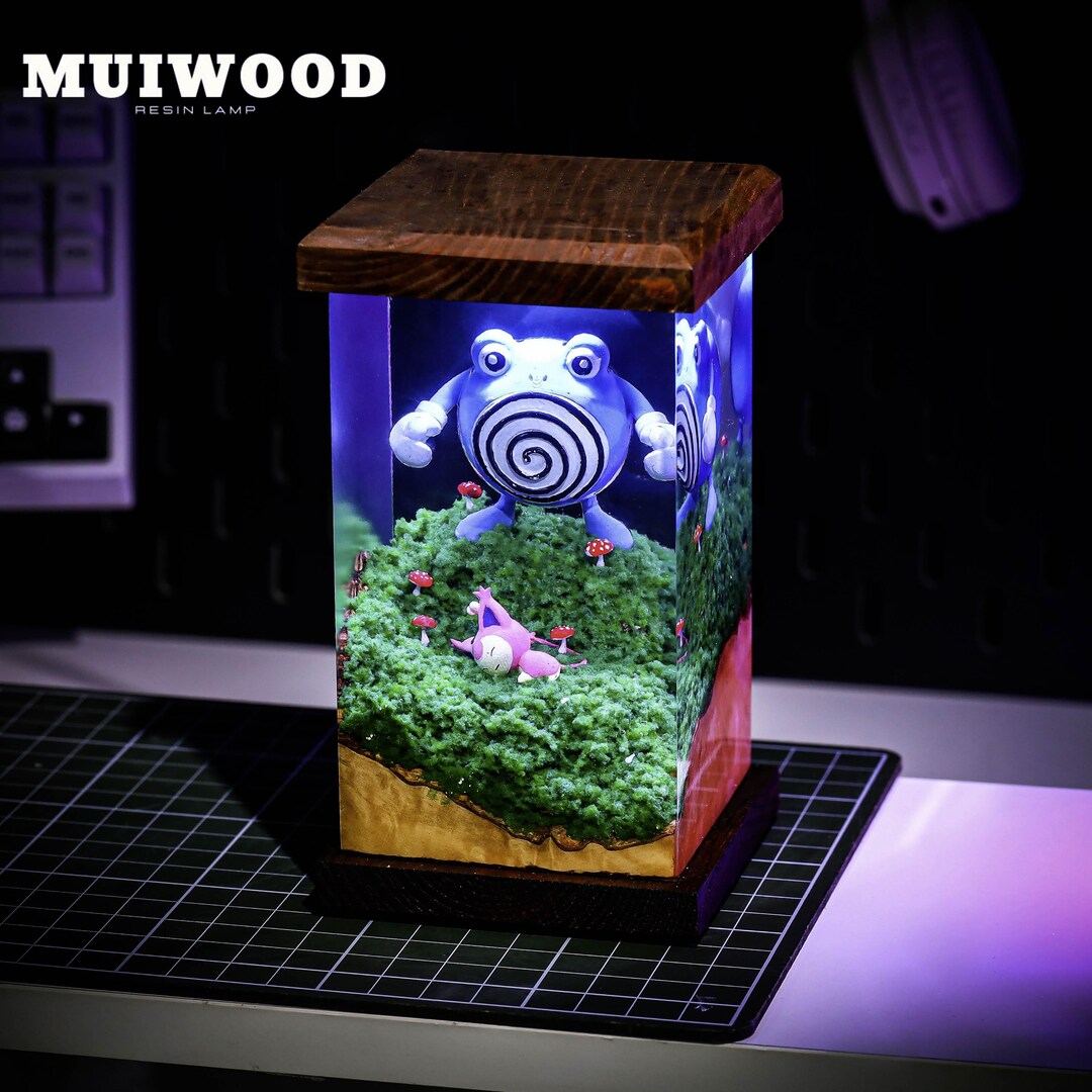 Poli,whirl and S,kitty PO.KEM,ON Epoxy Lamp Custom Pok.emo,n Resin Lamp ...