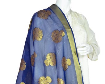 Light Blue Dupatta - Etsy