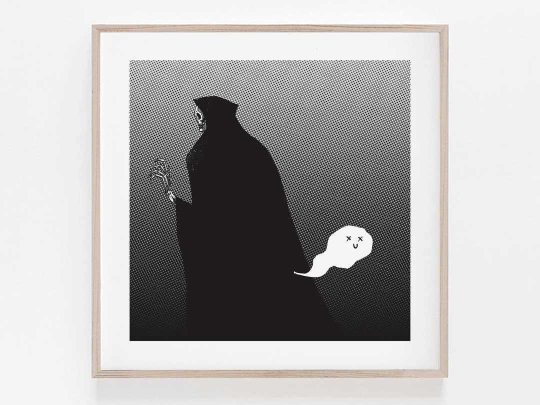 Death Rips an Appropriately Deadly Fart, Digital Art, B&W, Minimalism ...
