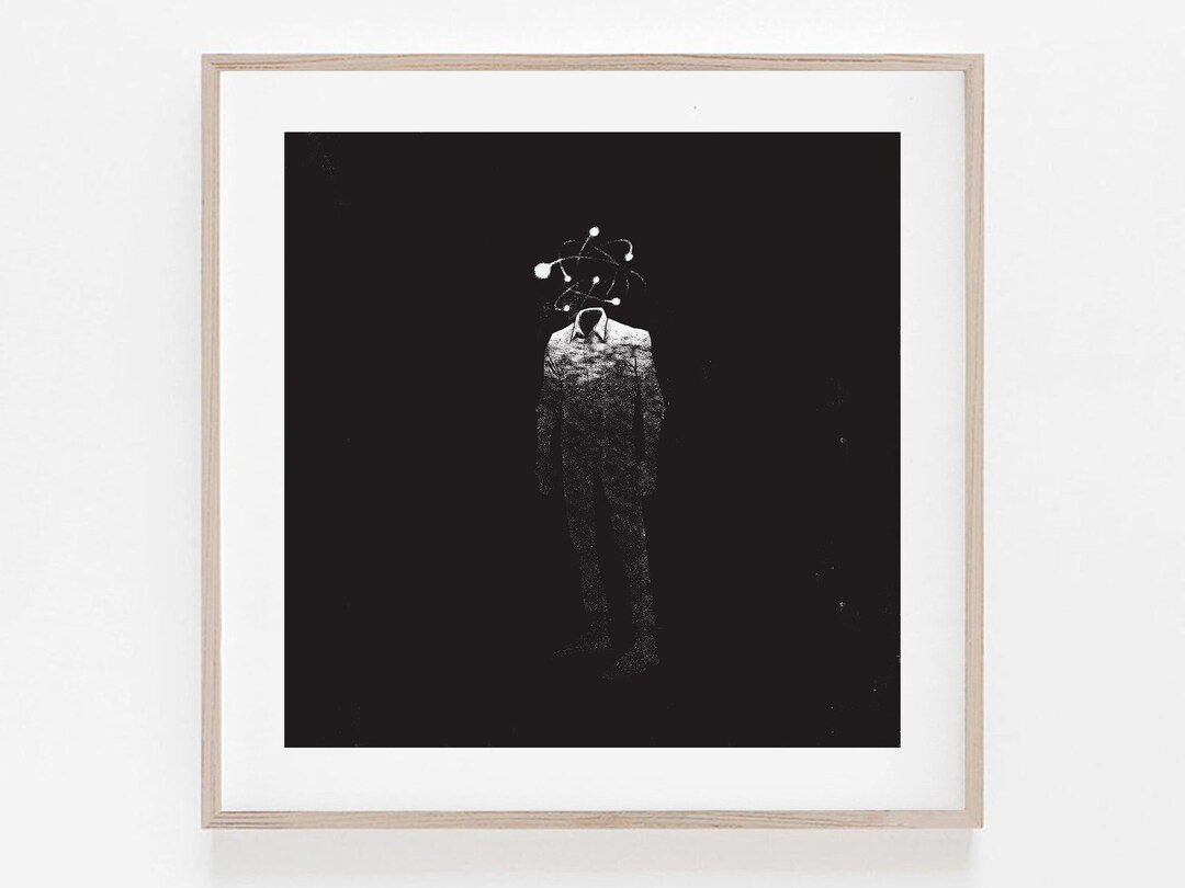 Feeling Light Headed, Wisp, Surreal, Digital Art, B&W, Minimalism, Wall ...