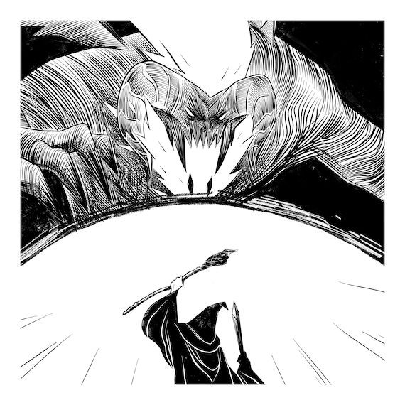 Balrog Lord Of The Rings Drawing