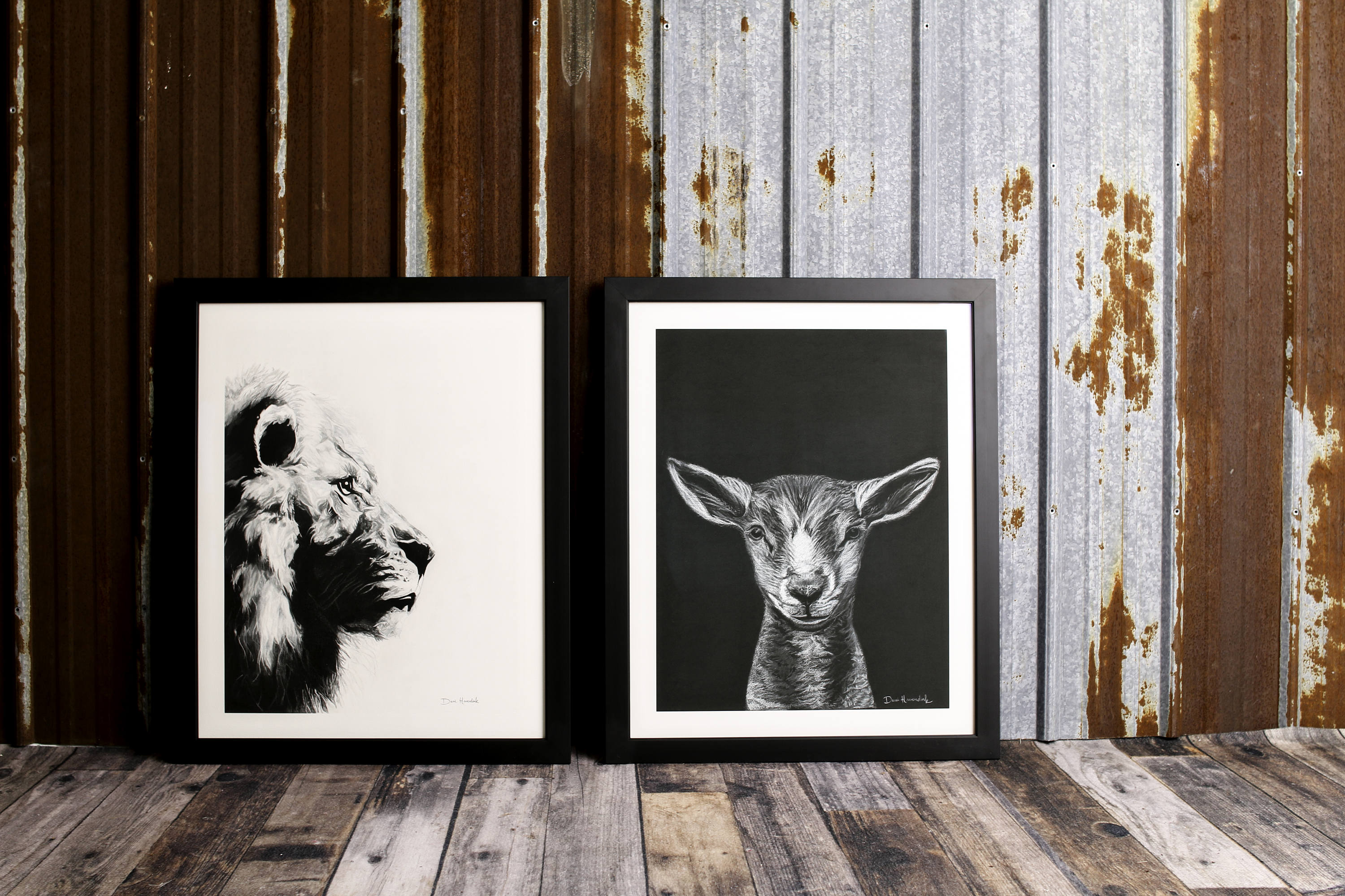 Lion & Lamb Print Combo - Etsy