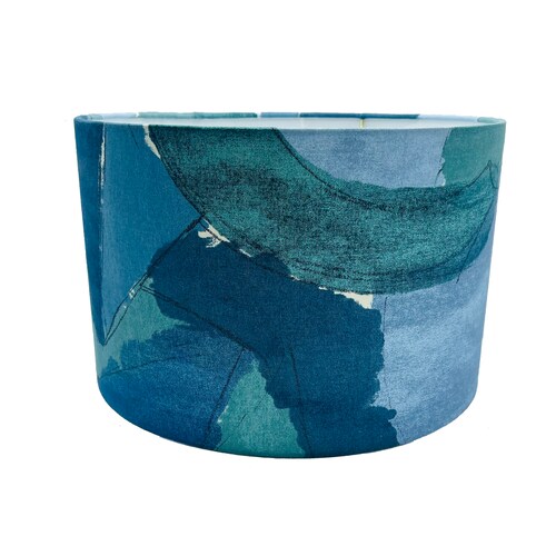 Blue Drum Lampshade-patterned Lamp Shade Lampshade-custom - Etsy