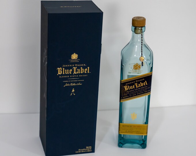 Botella de licor vacía -JOHNNIE WALKER - Blended Scotch Whiskey Blue ...