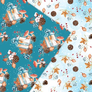 Winter Wonderland Digital Papers, Cozy Christmas, Planner Stickers ...