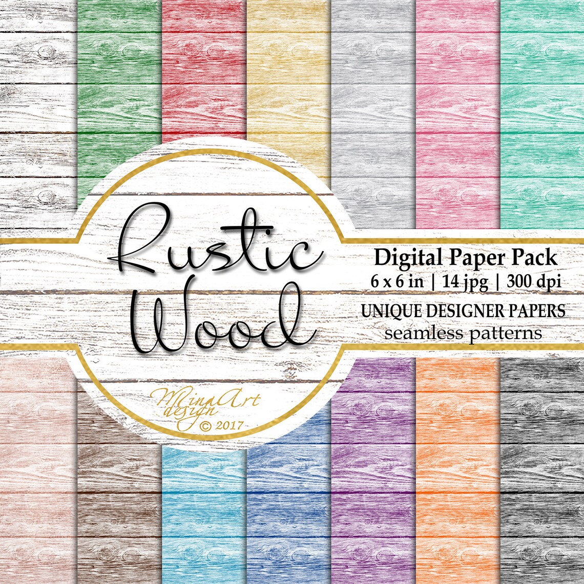 Rustic Wood Paper Pack Weathered Texture Distressed Pastel - Etsy