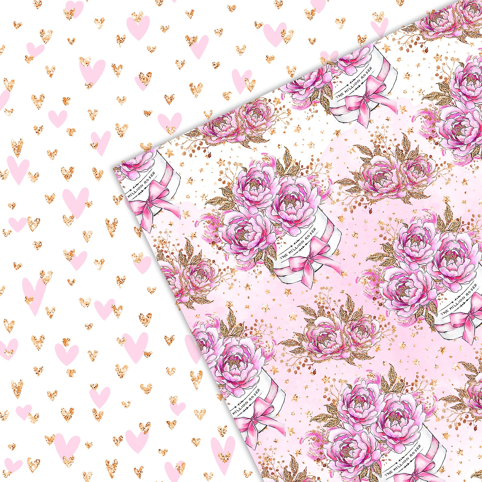 Romantic Digital Paper Pack Love Planner Stickers Valentine - Etsy