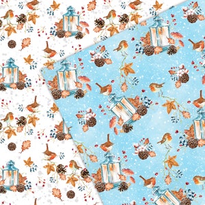 Winter Wonderland Digital Papers, Cozy Christmas, Planner Stickers ...