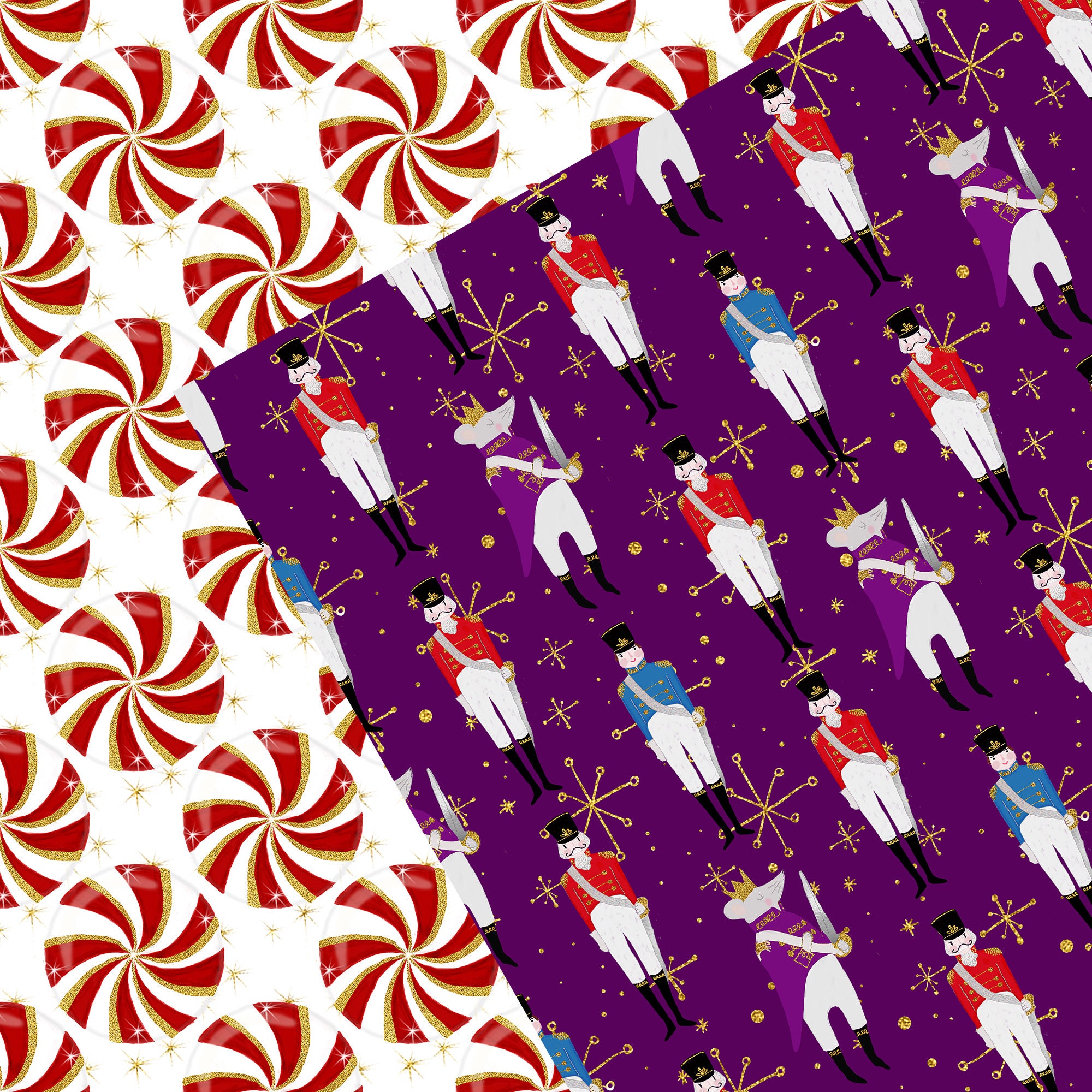 Nutcracker Ballet Christmas Digital Papers Winter Planner - Etsy