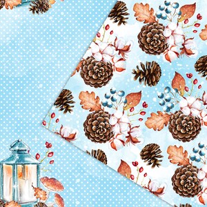 Winter Wonderland Digital Papers, Cozy Christmas, Planner Stickers ...