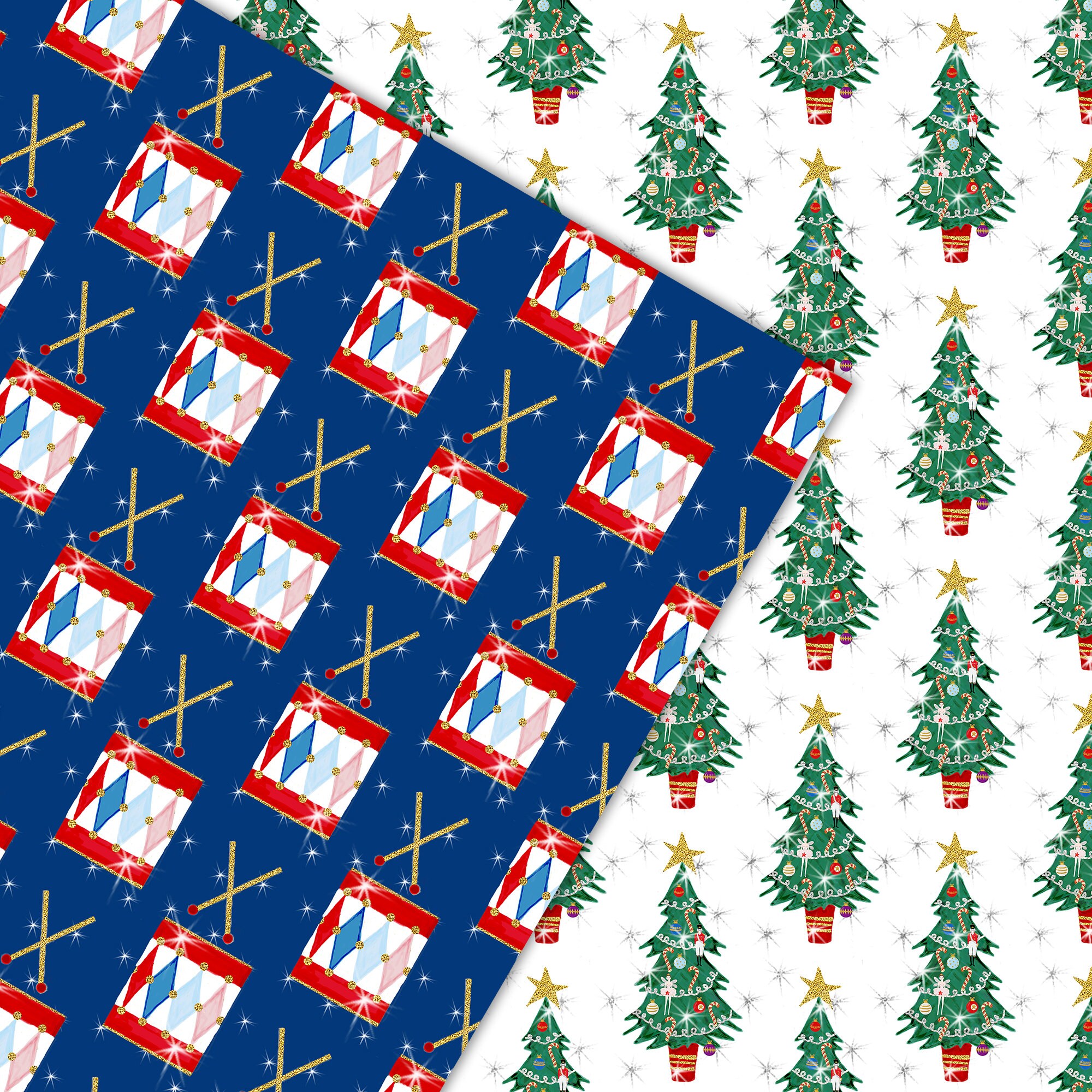 Nutcracker Ballet Christmas Digital Papers Winter Planner - Etsy