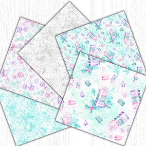 Christmas Digital Papers, Winter Backgrounds, Seamless Surface Patterns ...