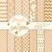 Gold Peach Digital Paper Pack Seamless Patterns Printable Planner ...