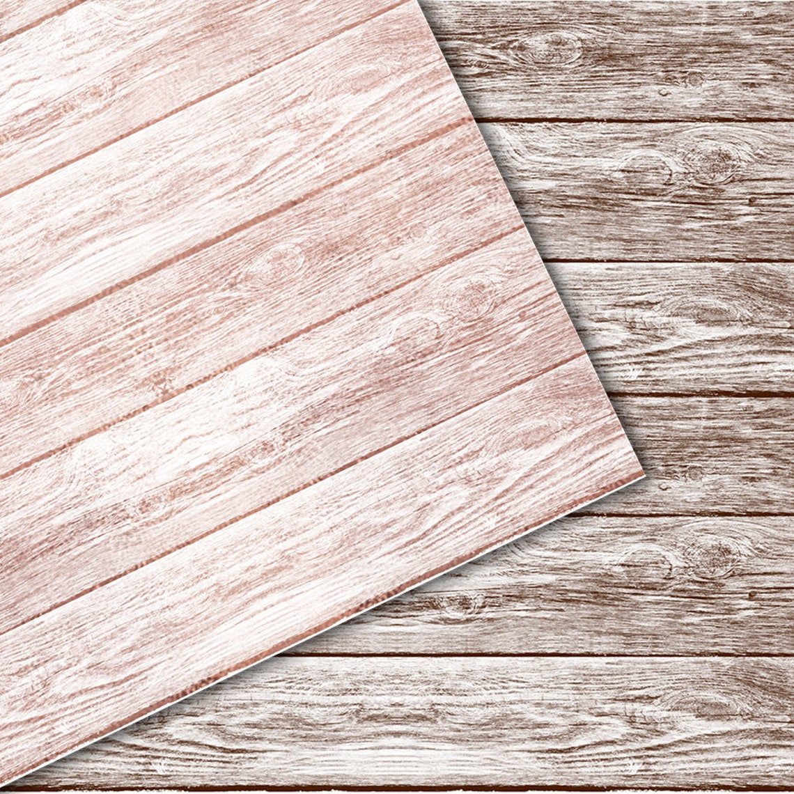 Rustic Wood Paper Pack Weathered Texture Distressed Pastel - Etsy