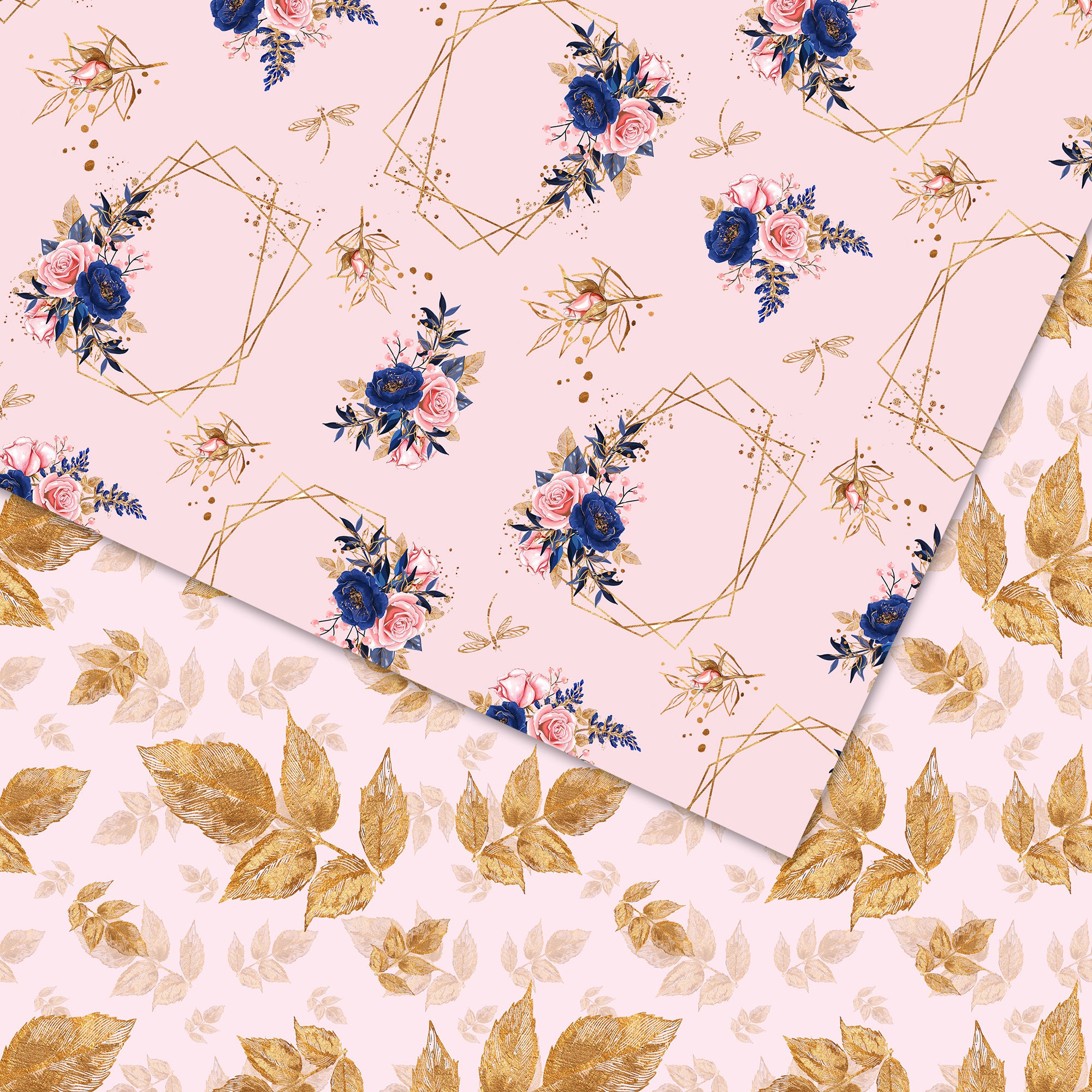 Romantic Garden Paper Pack Watercolor Seamless Patterns Floral | Etsy