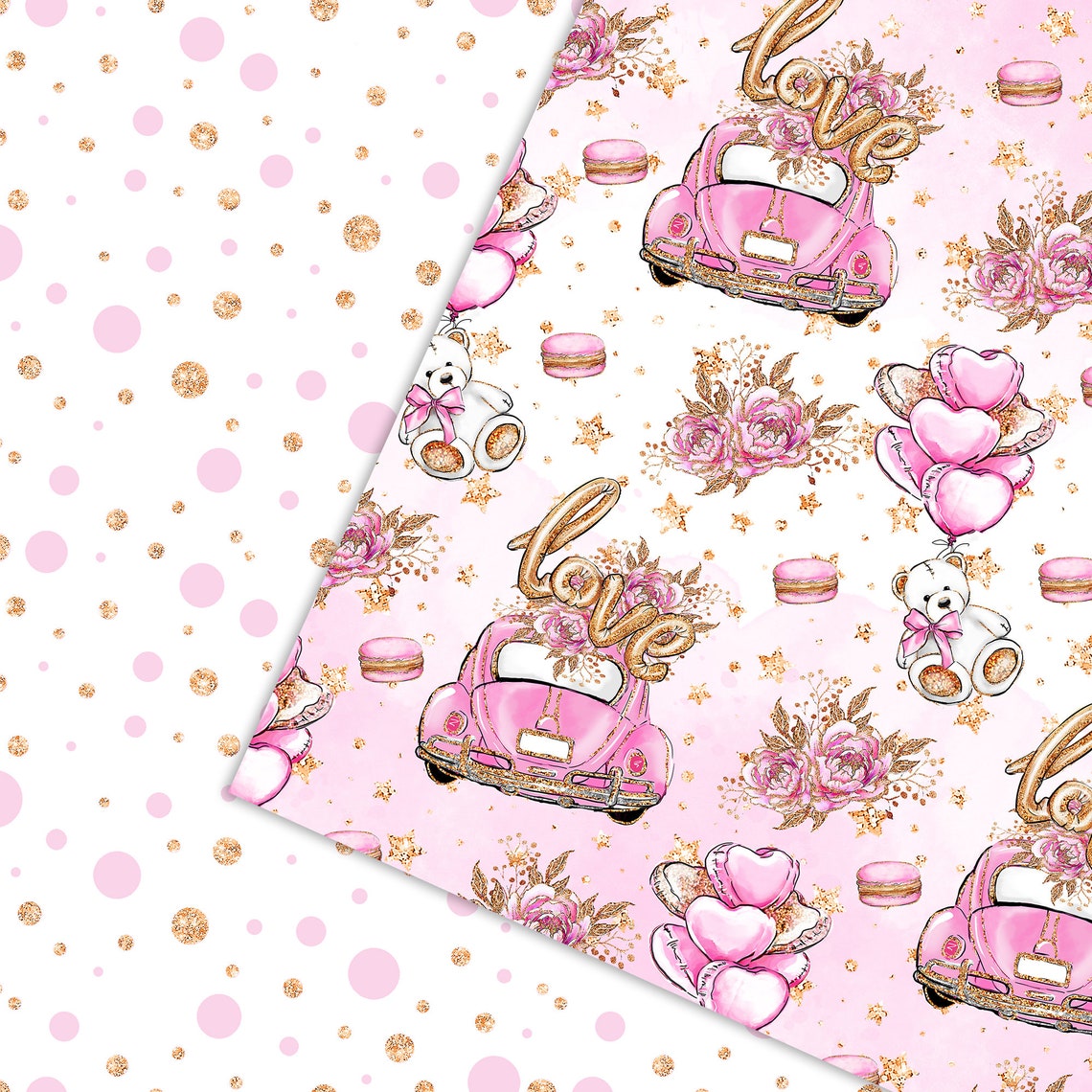 Romantic Digital Paper Pack Love Planner Stickers Valentine - Etsy