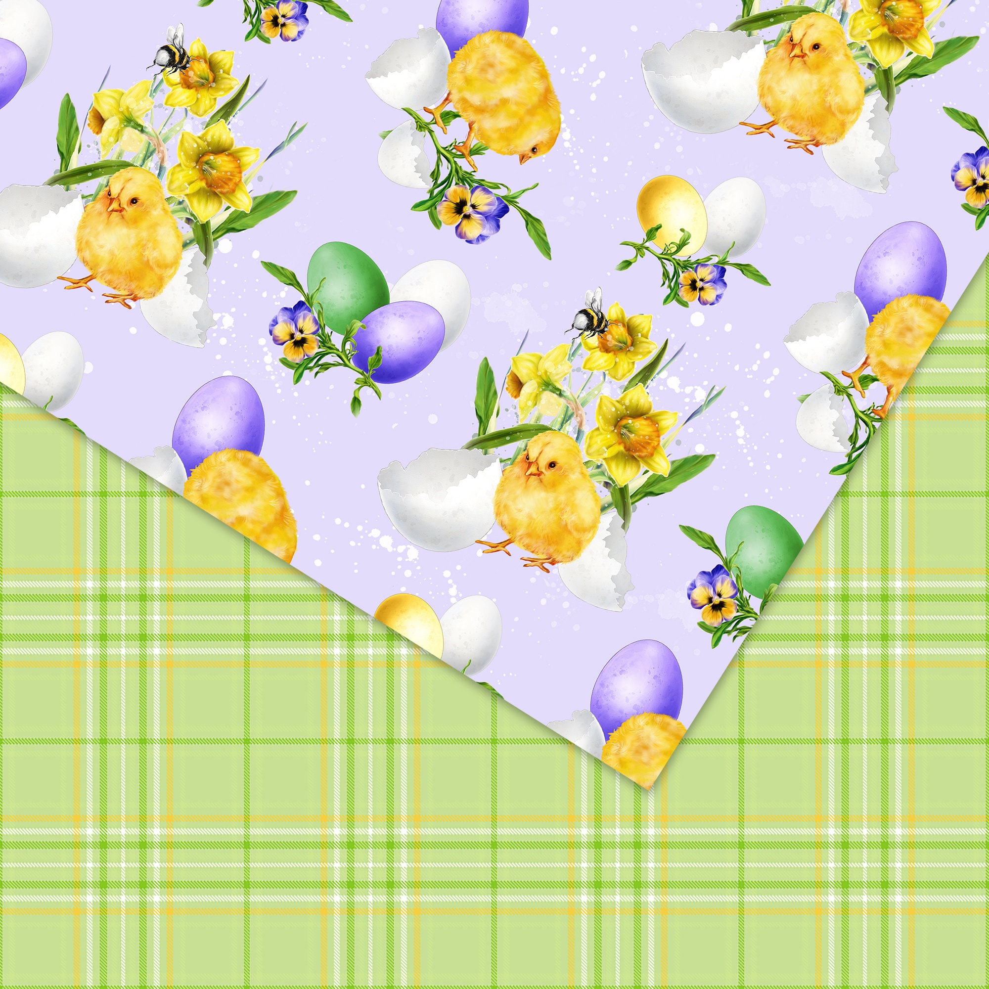 Easter Digital Papers, Spring Flowers, Planner Stickers, Cute Chicks ...
