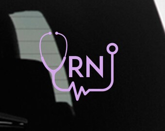 RN Medical Heartbeat Decal Vinyl Decal Window Sticker | Etsy