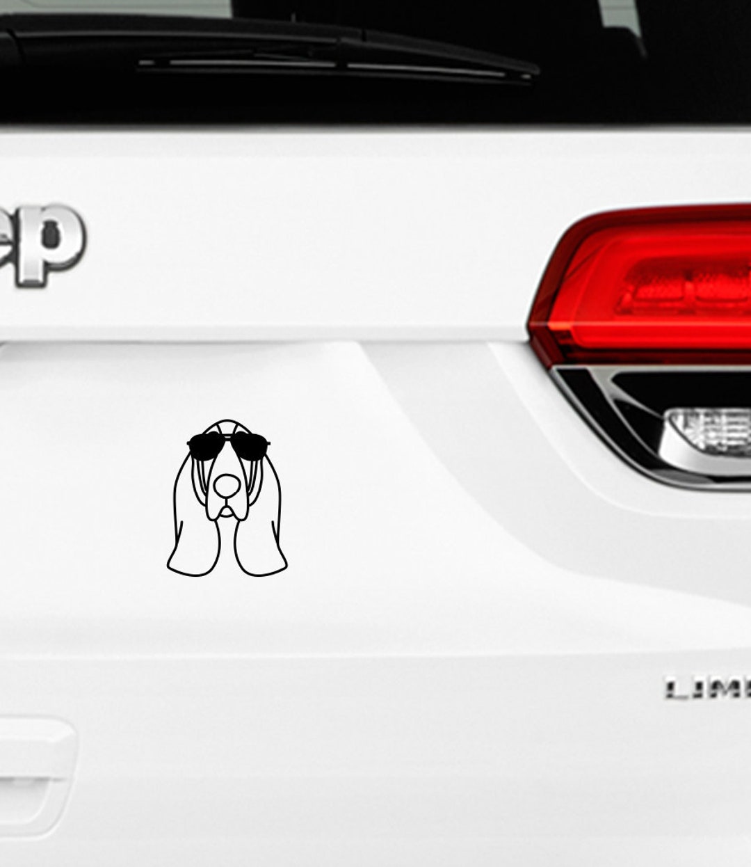 Basset Hound Decal / Dog Decal / Window Decals / Laptop Decals / Car ...