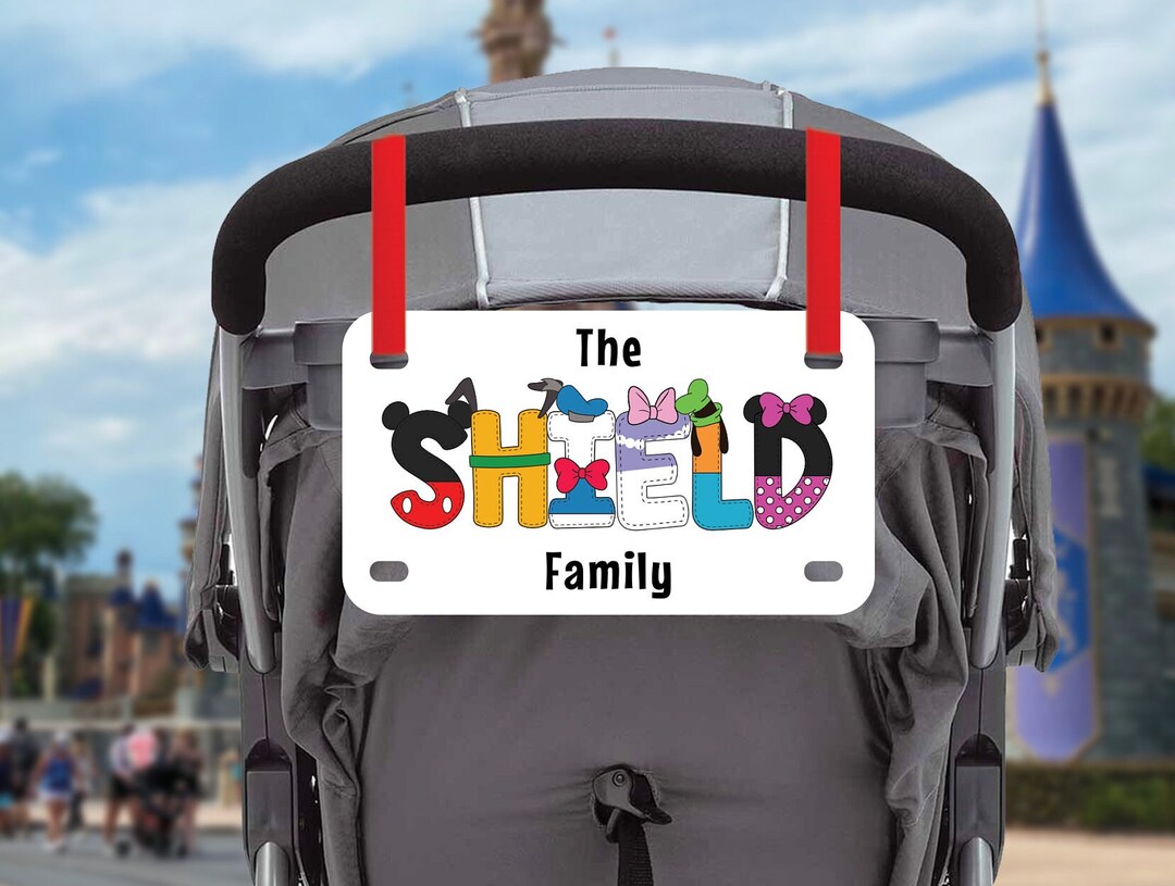 Personalized Stroller Plate, Stroller Sign, Amusement Park Tag, Custom ...