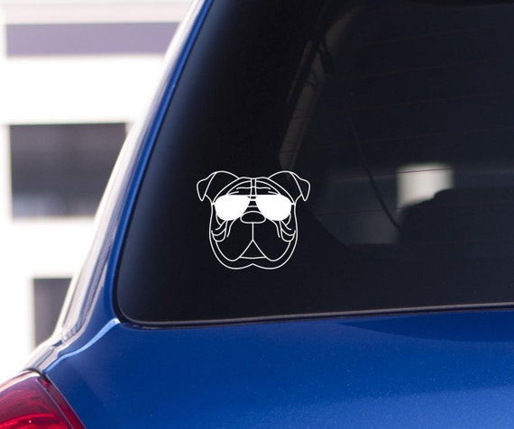 Bulldog Decal / Dog Decal / Window Decals / Laptop Decals / | Etsy