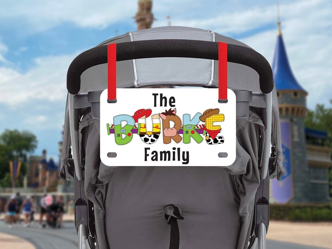 Personalized Stroller Plate, Stroller Sign, Amusement Park Tag, Custom ...