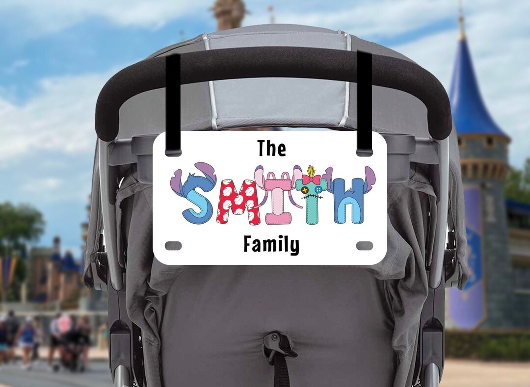 Personalized Stroller Plate, Stroller Sign, Amusement Park Tag, Custom ...