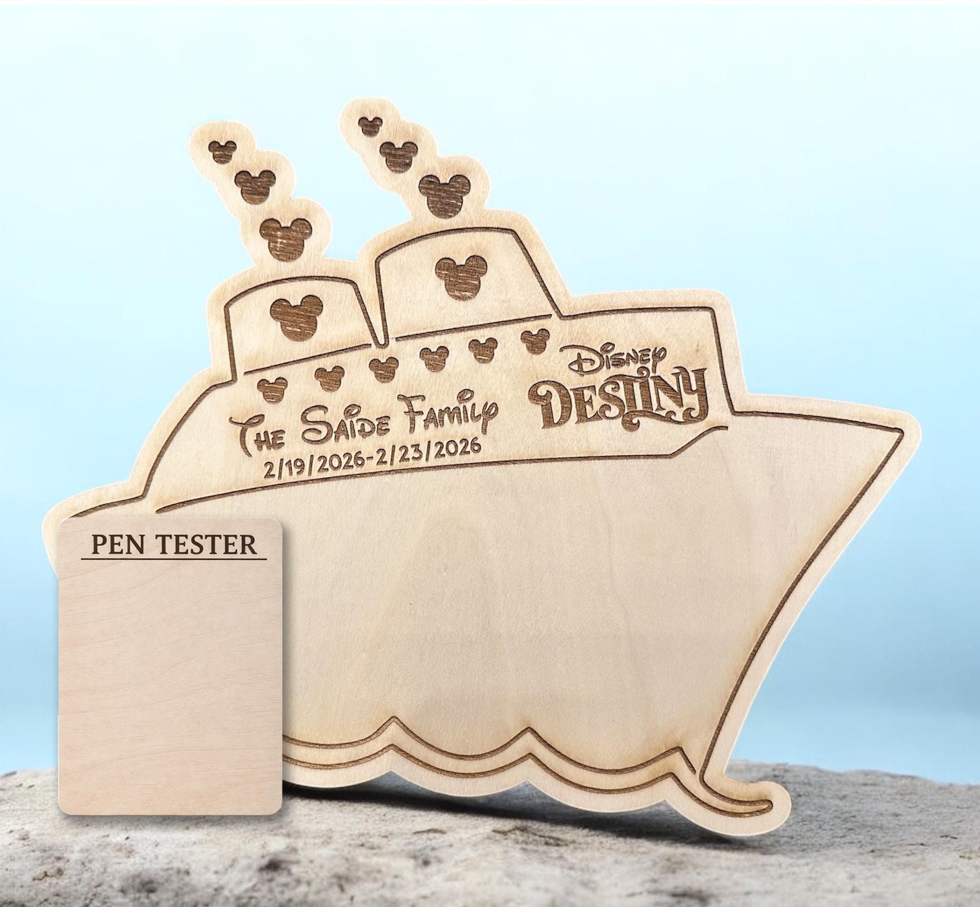 Personalized Cruise Signature Keepsake Plaque (wood Laser Cut) - Custom ...
