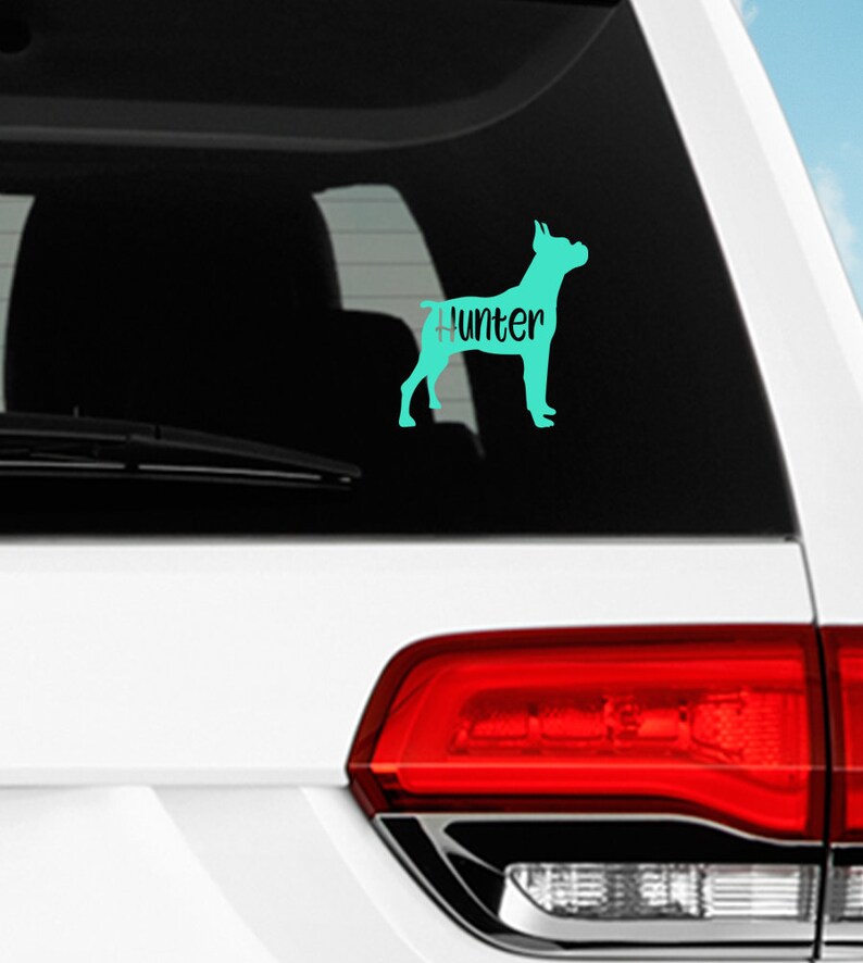 Boxer NAME Decal / Dog Decal / Window Decals / Laptop Decals - Etsy