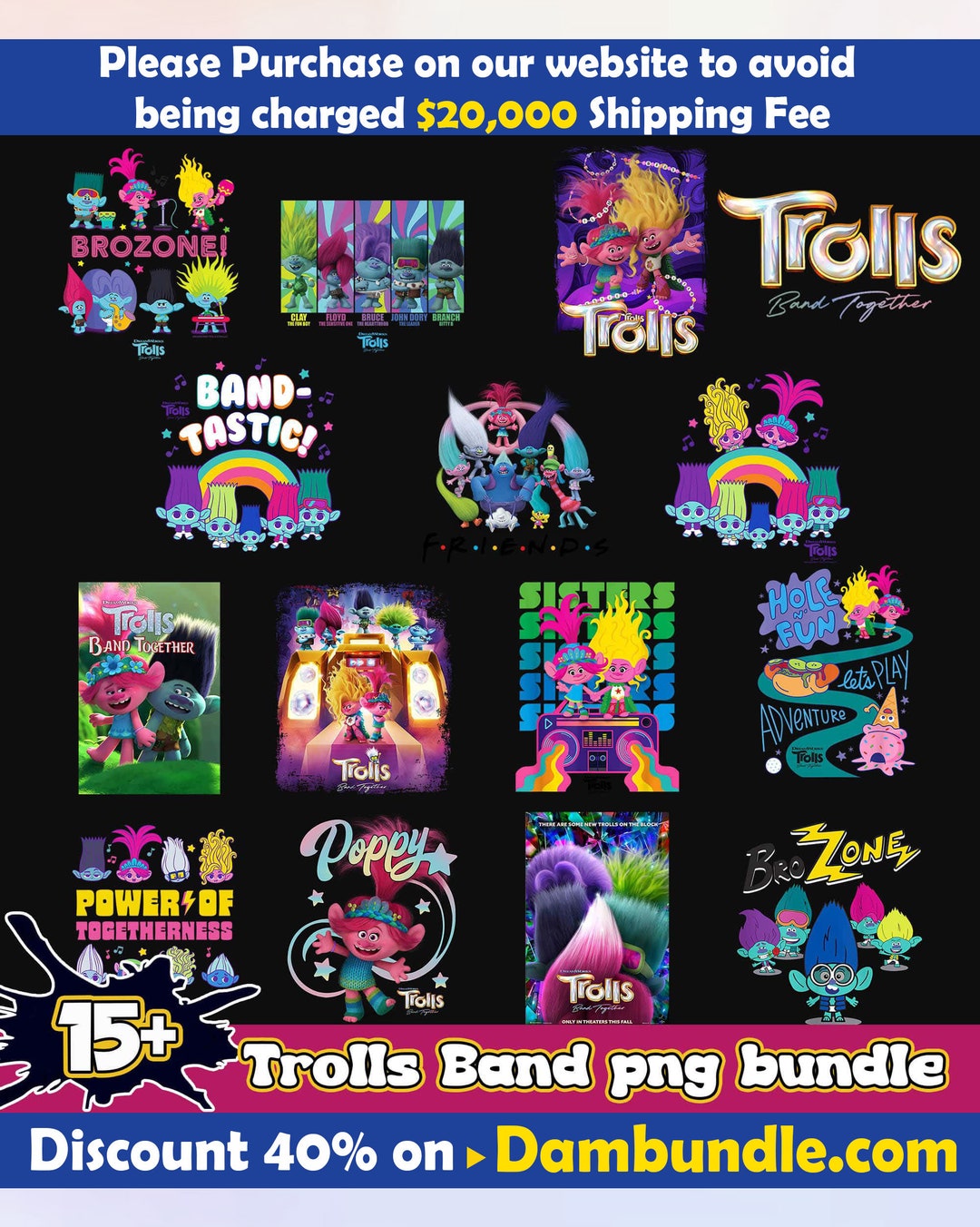 Trolls Band Together Movie 2023 Bundle, Trolls Band Together Movie 2023 ...