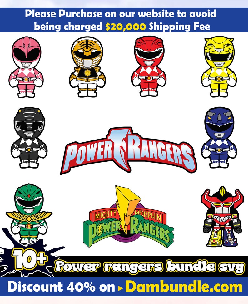 Power Rangers Chibi Bundle, Power Ranger Clipart, Fanart, Powerranger ...