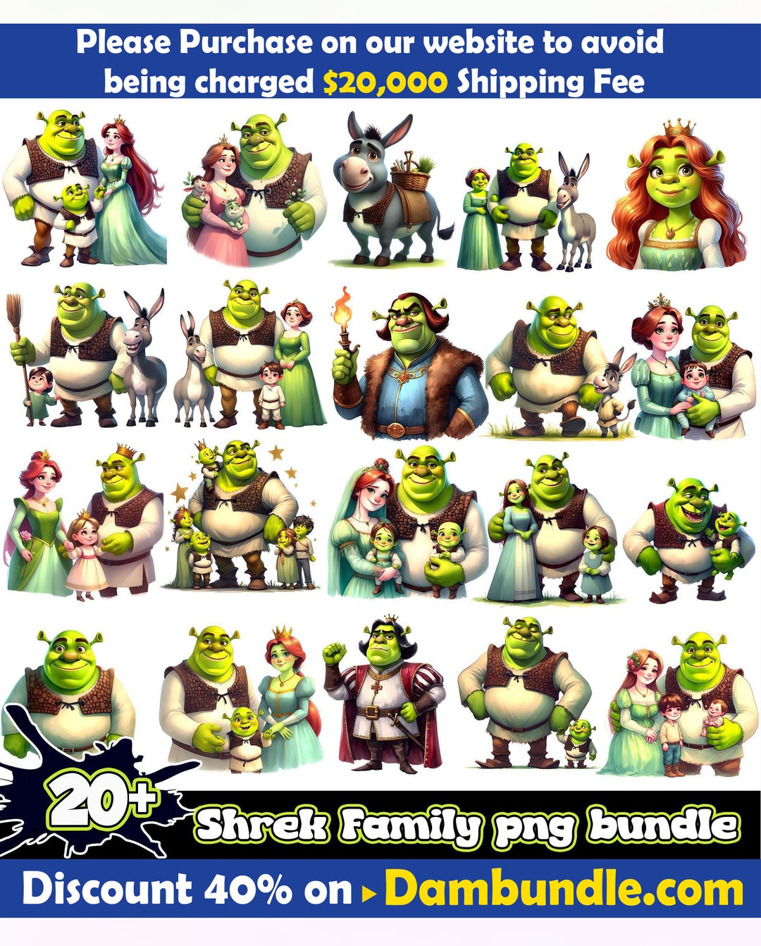 Shrek, Shrek Png File, Png Bundle, Vector, Cricut, Silhouette, Cut ...