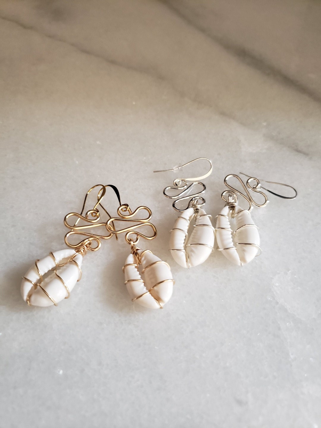 GODDESS Cowry Earrings. Cowrie Shell Jewelry - Etsy