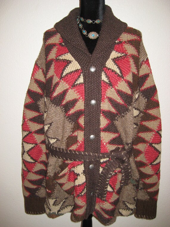 men southwestern cardigan vintage - Gem
