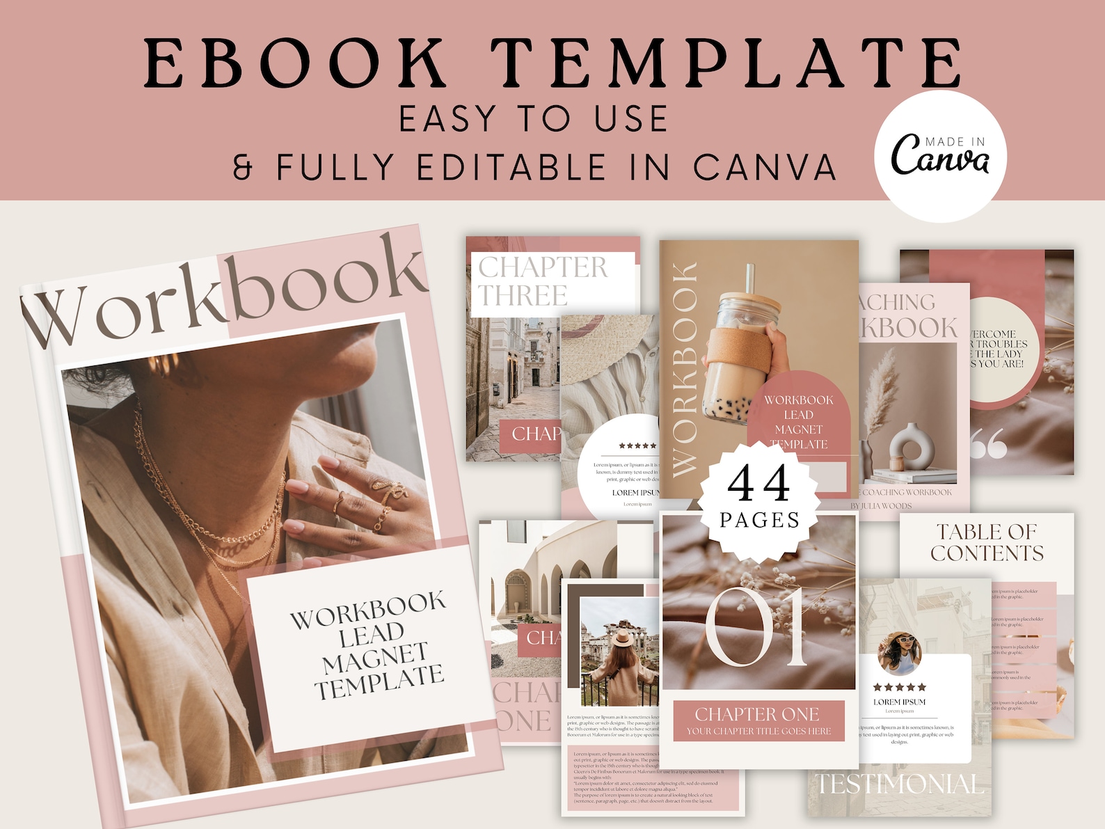 Ebook Template Canva, Ebook Template, Wookbook Template, Book Cover ...
