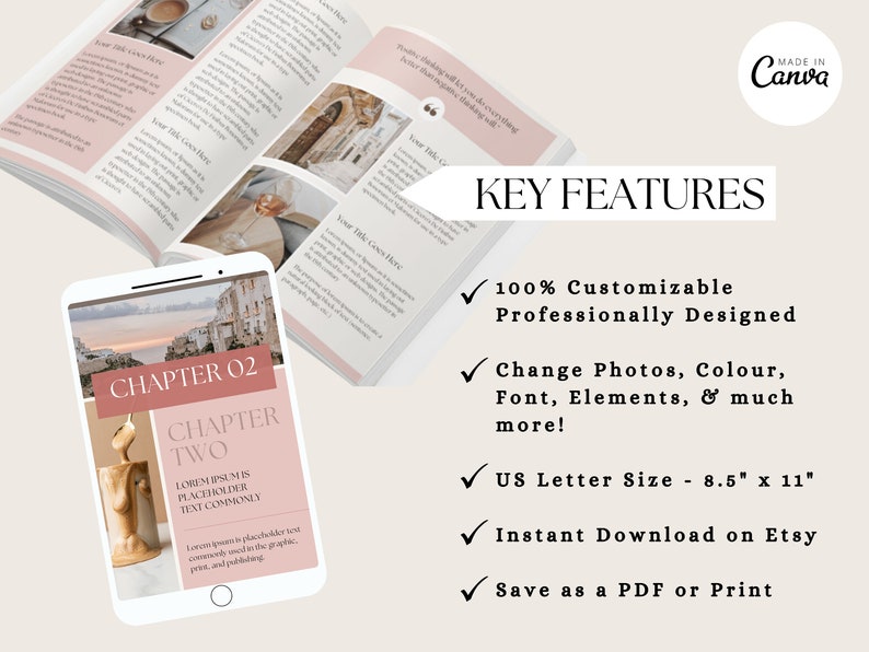 Ebook Template Canva, Ebook Template, Wookbook Template, Book Cover ...