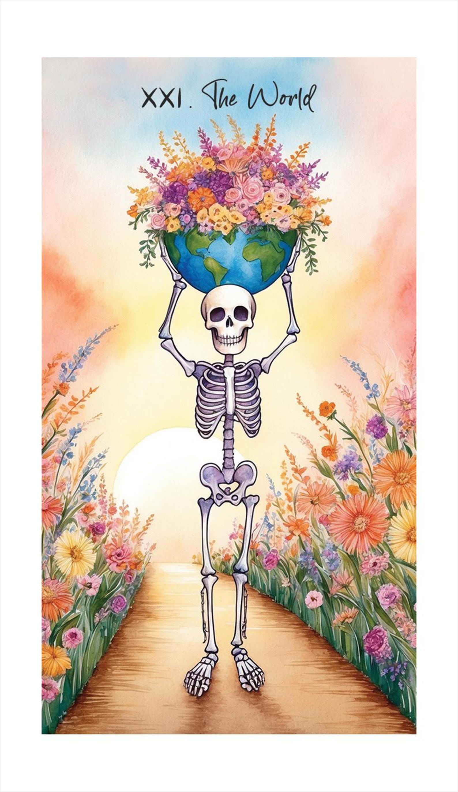 Sunny Skeleton Tarot Deck DIGITAL FILES Ready to Print | Skeletons ...