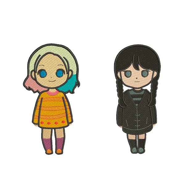 Wednesday Addams Machine Embroidery - Etsy