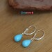 December Birthstone Earrings / Blue Turquoise Dangle Drop - Etsy