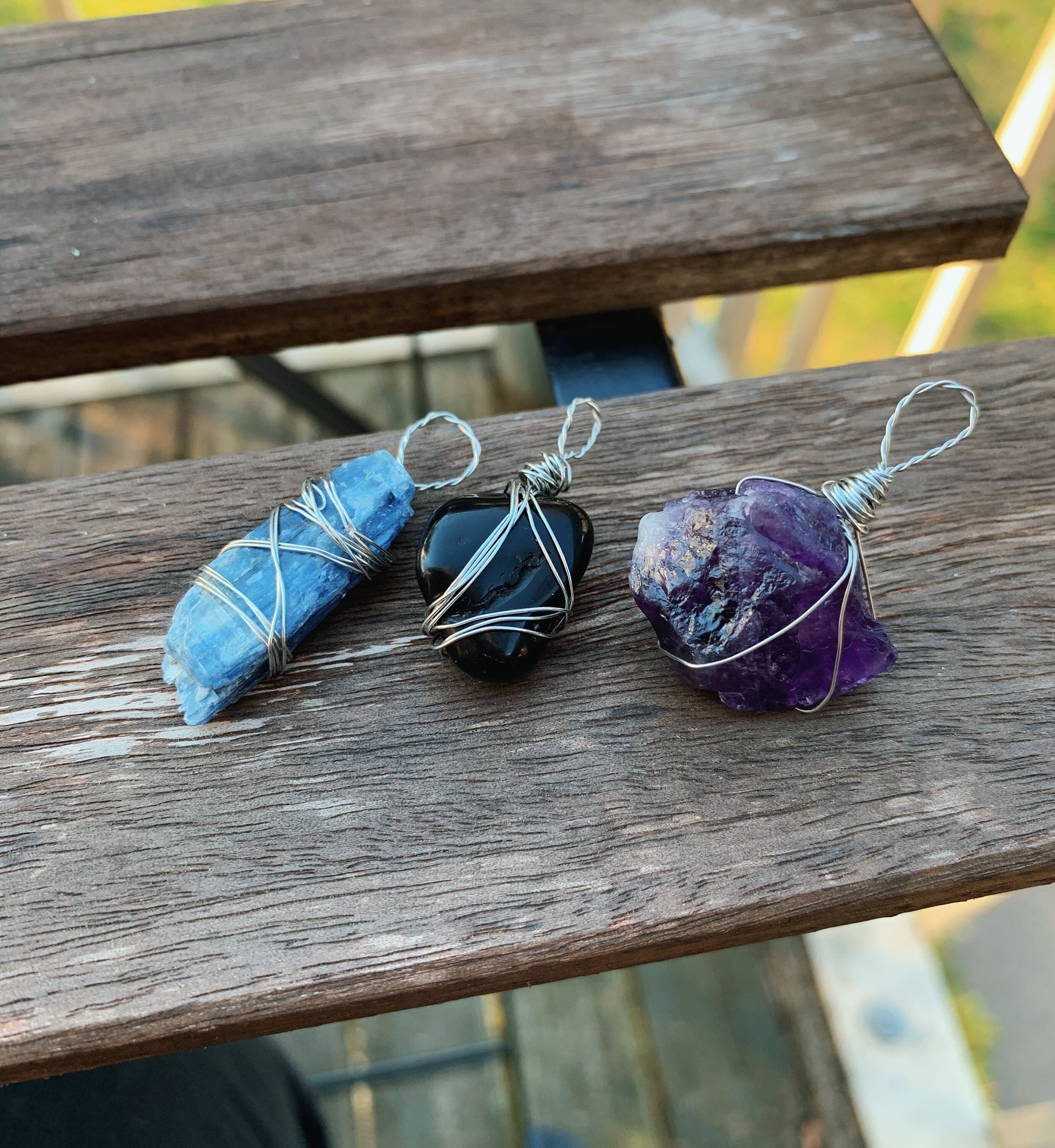 Custom Crystal Wire Wrapped Pendent | Etsy