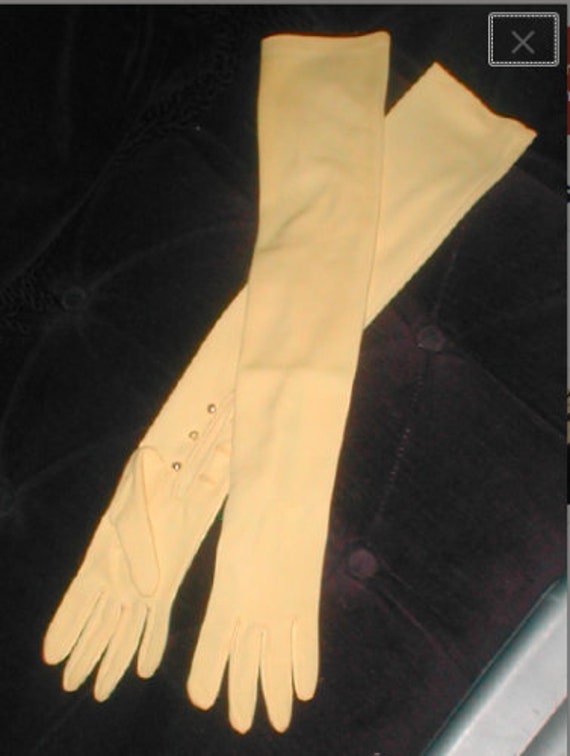 opera gloves vintage 1950s - Gem