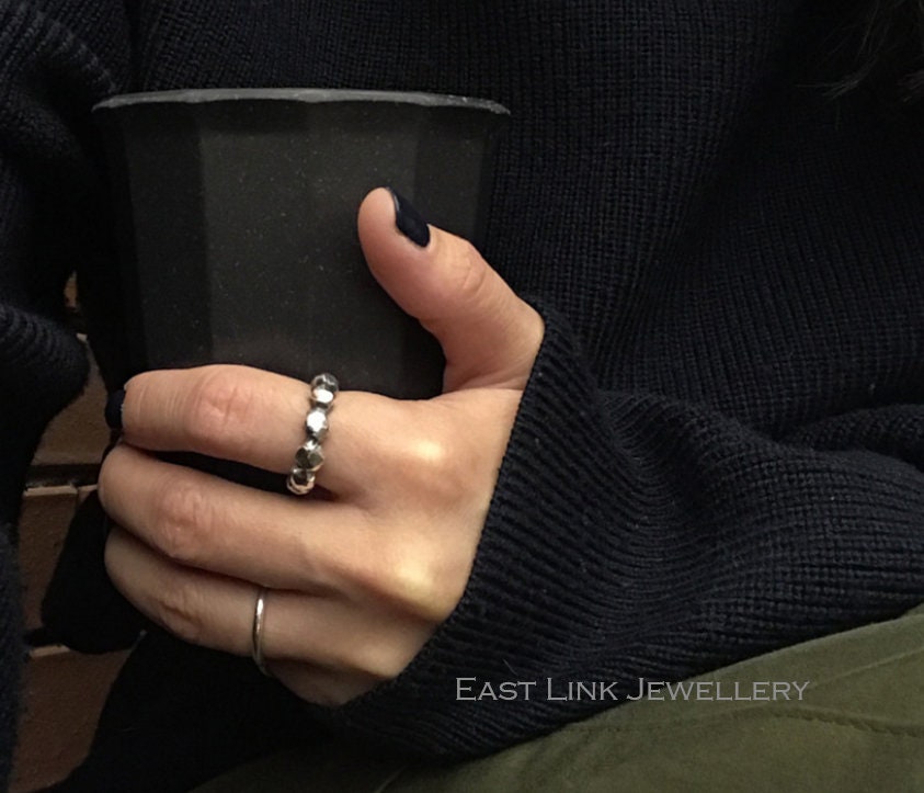 925 Sterling Silver Rock Ring Rock Shaped Ring Band Ring for - Etsy