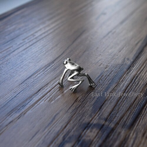 925 Sterling Silver Frog Ear Cuff Frog Earring One Single - Etsy