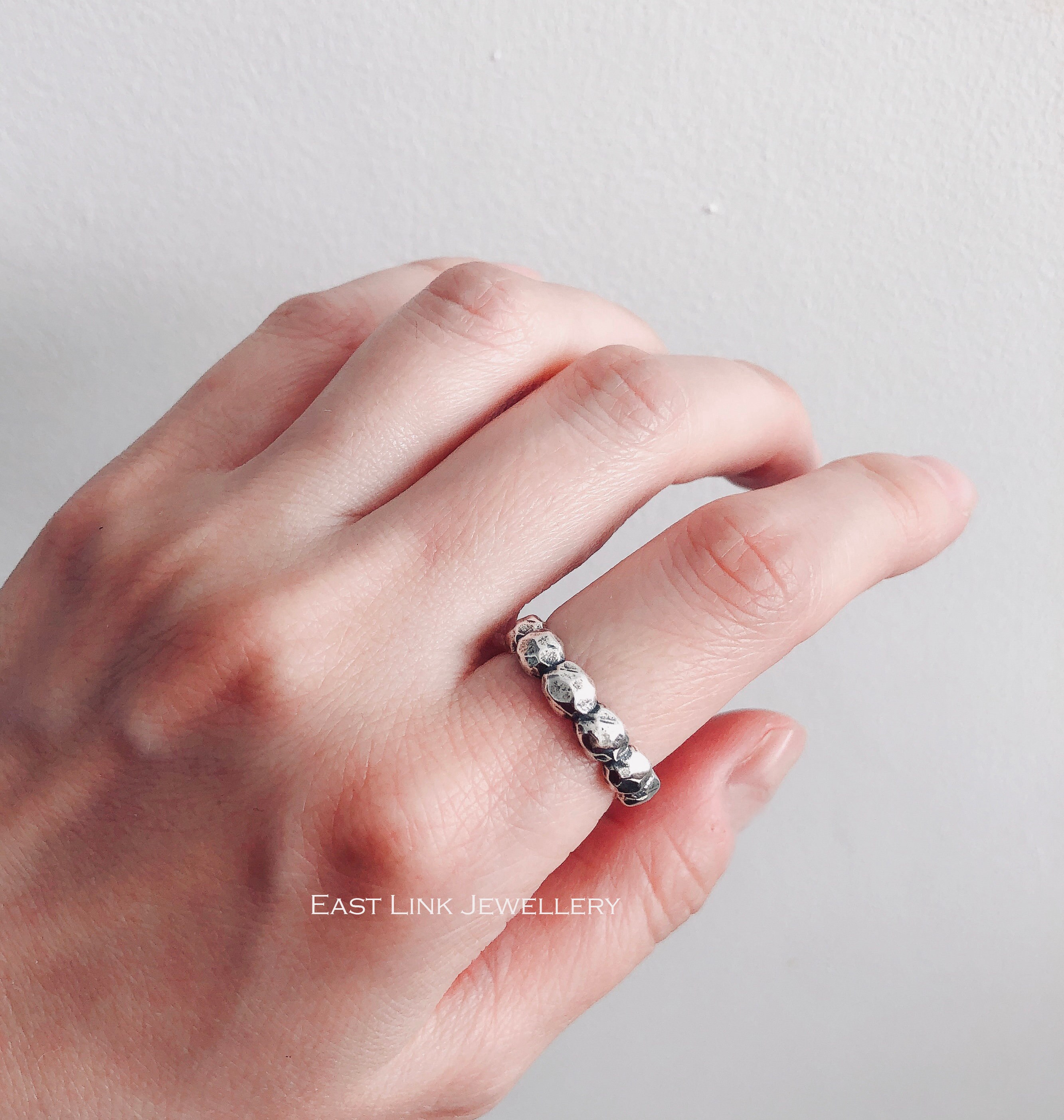 925 Sterling Silver Rock Ring Rock Shaped Ring Band Ring for - Etsy