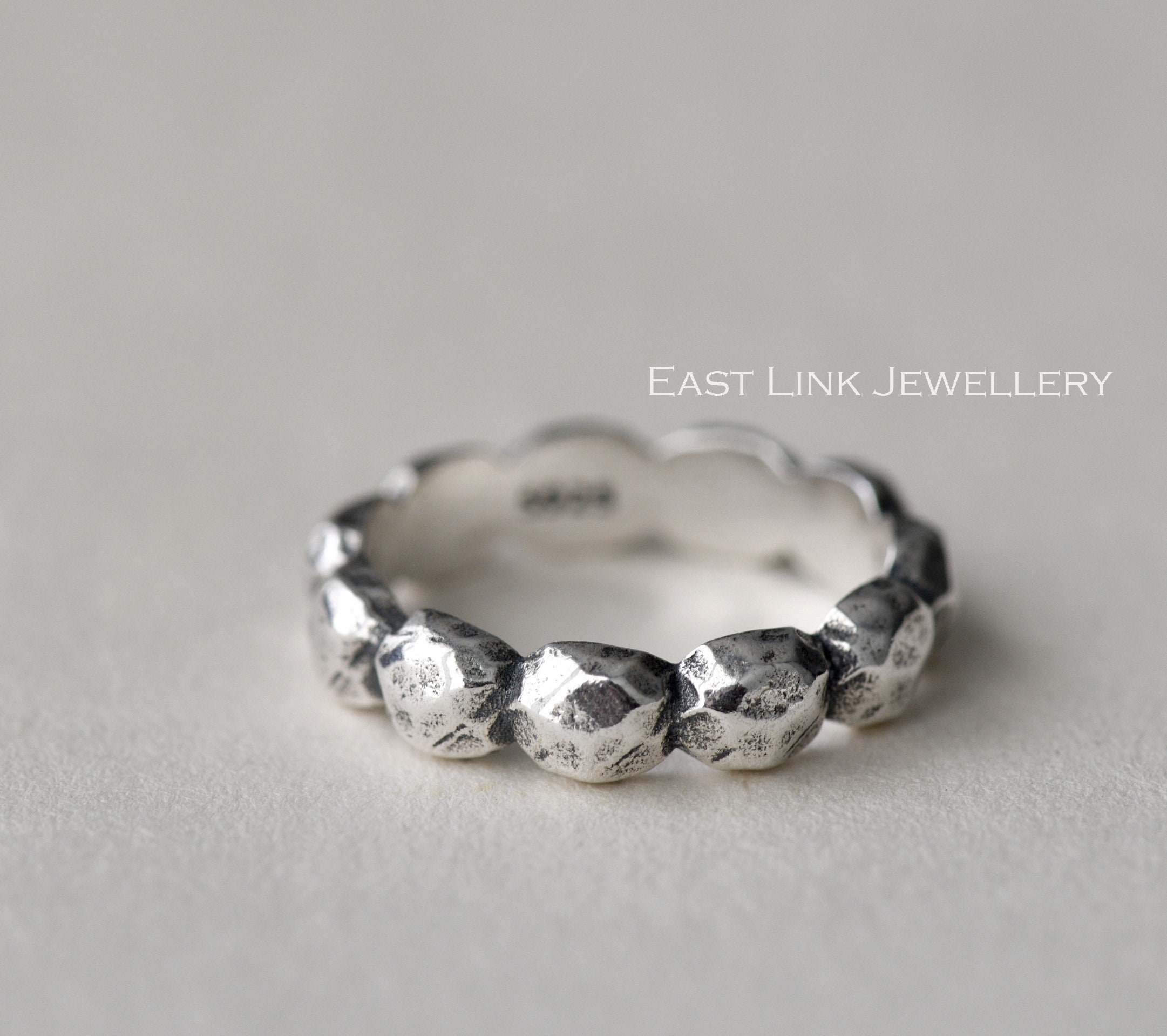 925 Sterling Silver Rock Ring Rock Shaped Ring Band Ring for - Etsy