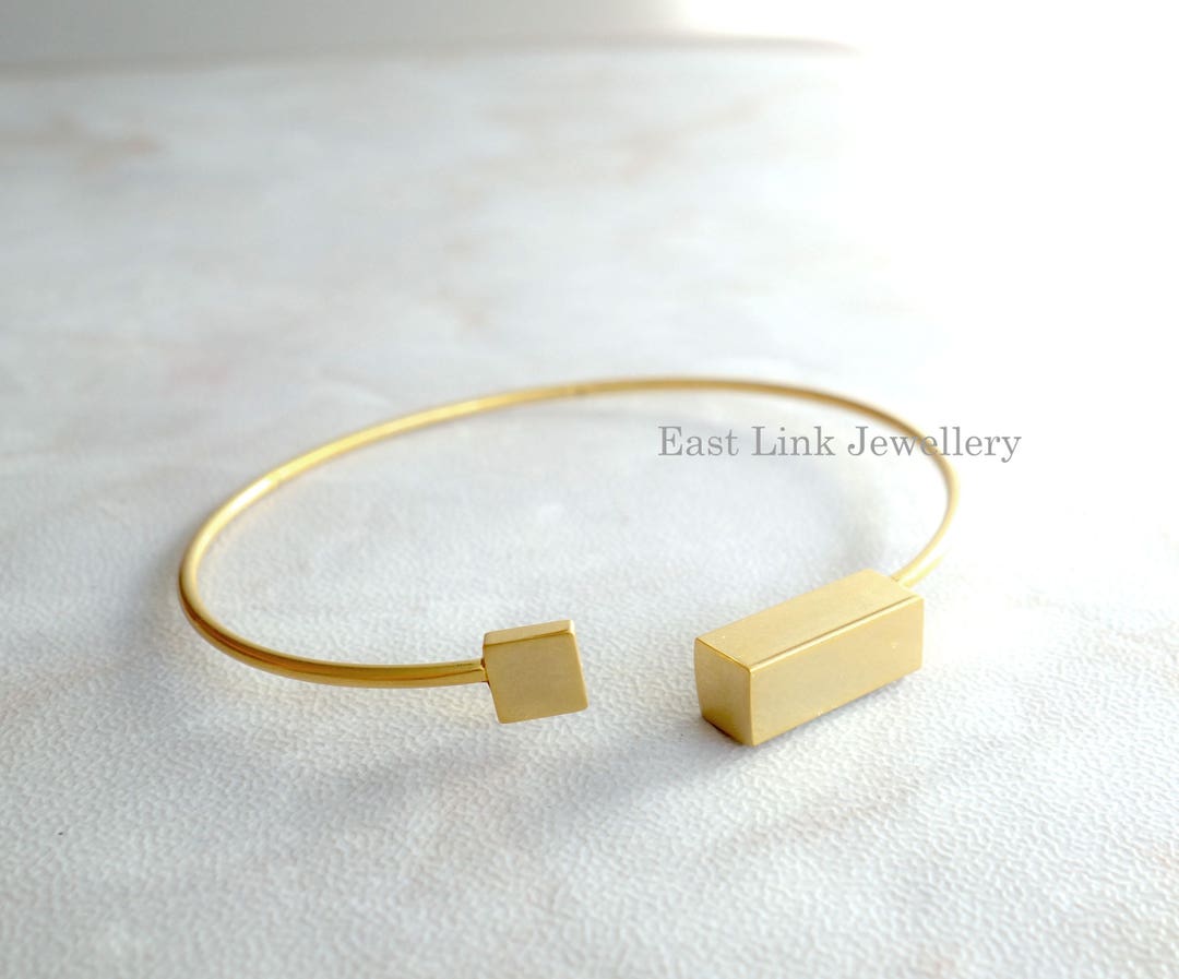 Copper Based Geometry Bangle Bracelet Square Rectangle Fashion ...