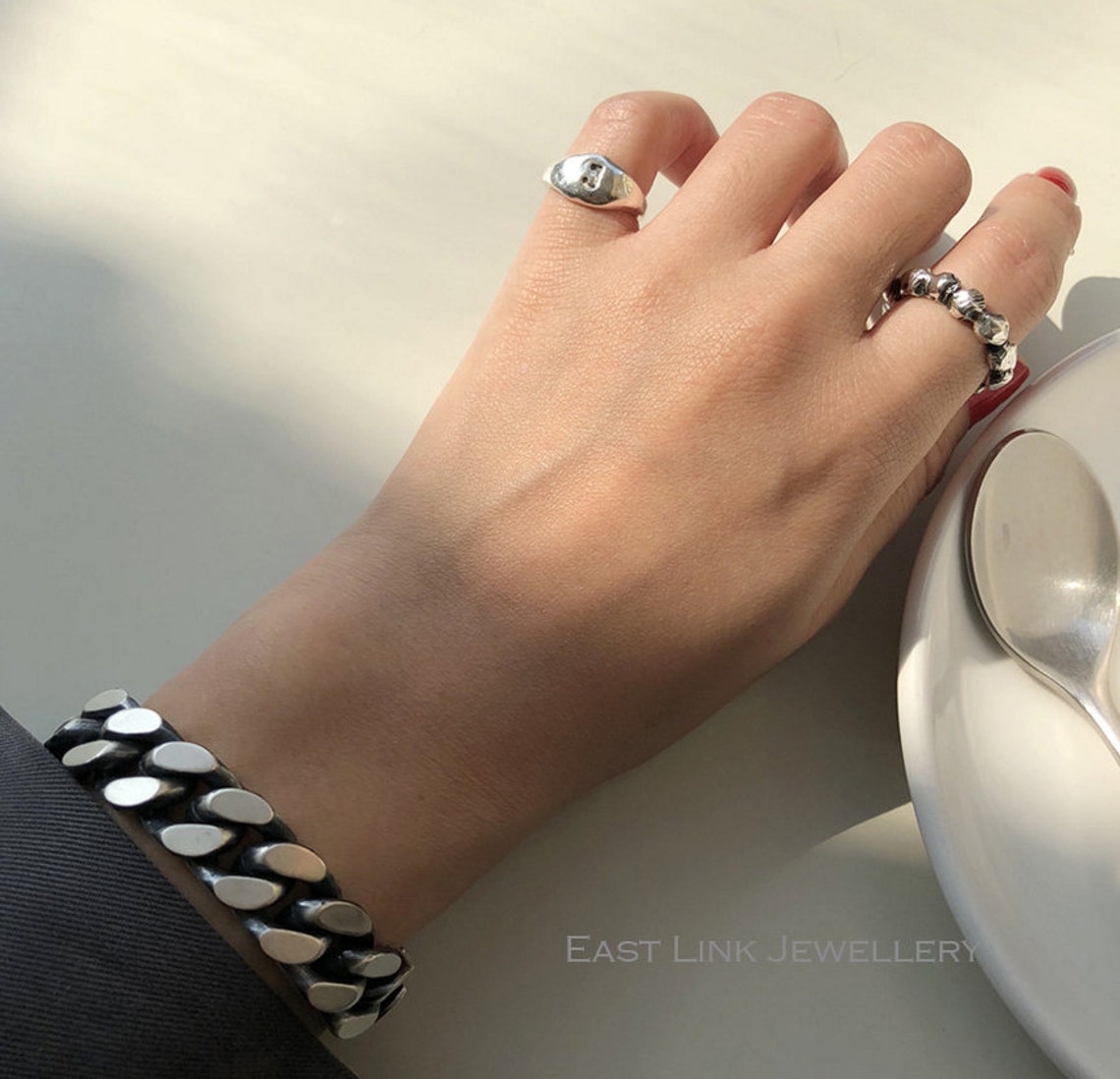 925 Sterling Silver Rock Ring Rock Shaped Ring Band Ring for - Etsy