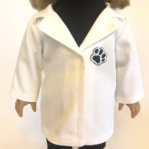 Veterinarian Lab Coat and Stethoscope Set for American Girl Doll and 18 ...