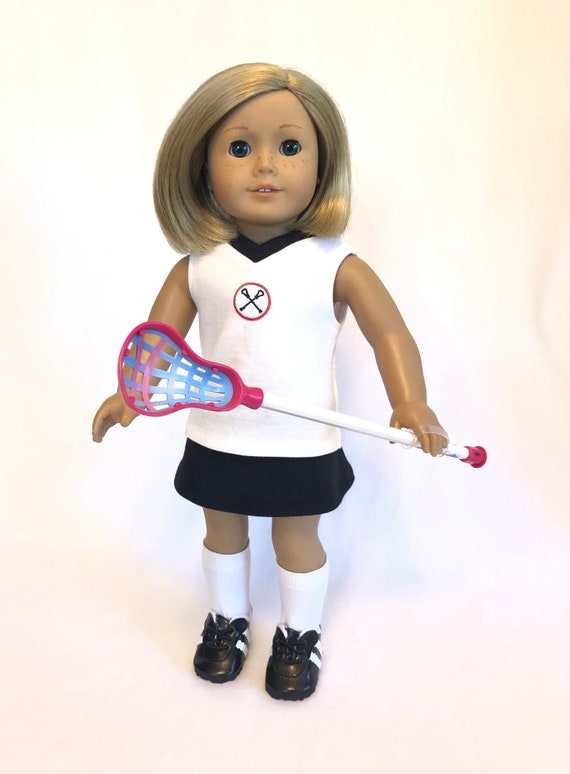 Lacrosse Uniform 5 piece Set for American Girl Doll and 18 inch Dolls Doll Lacrosse Stick Shoes Socks Shirt Skirt or Shorts Bitty Baby Etsy