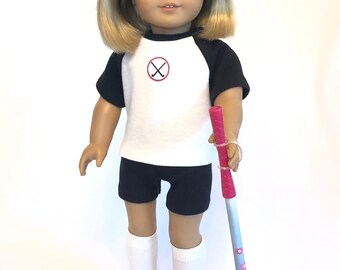 Field Hockey Uniform 5 piece Set for American Girl Doll and 18 inch Doll Boy Doll Field Hockey Stick Shoes Socks Shirt Shorts 2 Etsy